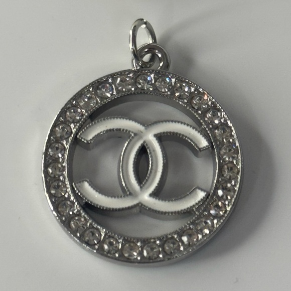 CHANEL | Jewelry | Chanel Silver And Clear Crystal Pendant | Poshmark